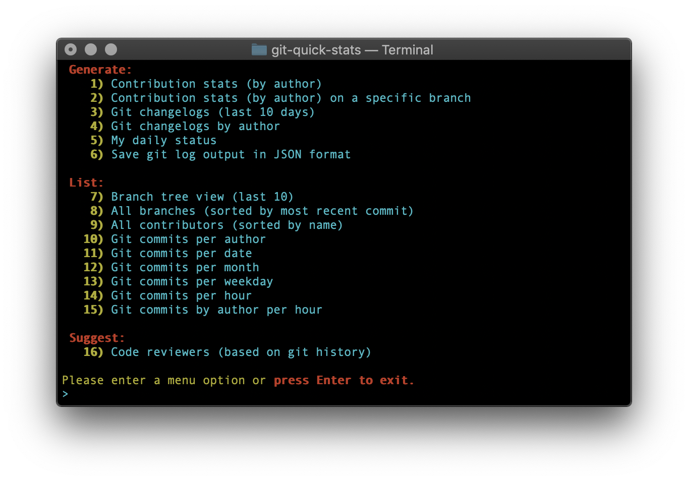 A Simple And Efficient Way To Access Various Stats In A Git Repo